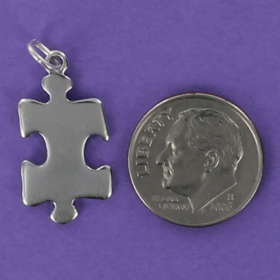 Jigsaw Puzzle Piece Charm Sterling Silver 925 for Bracelet Autism ...