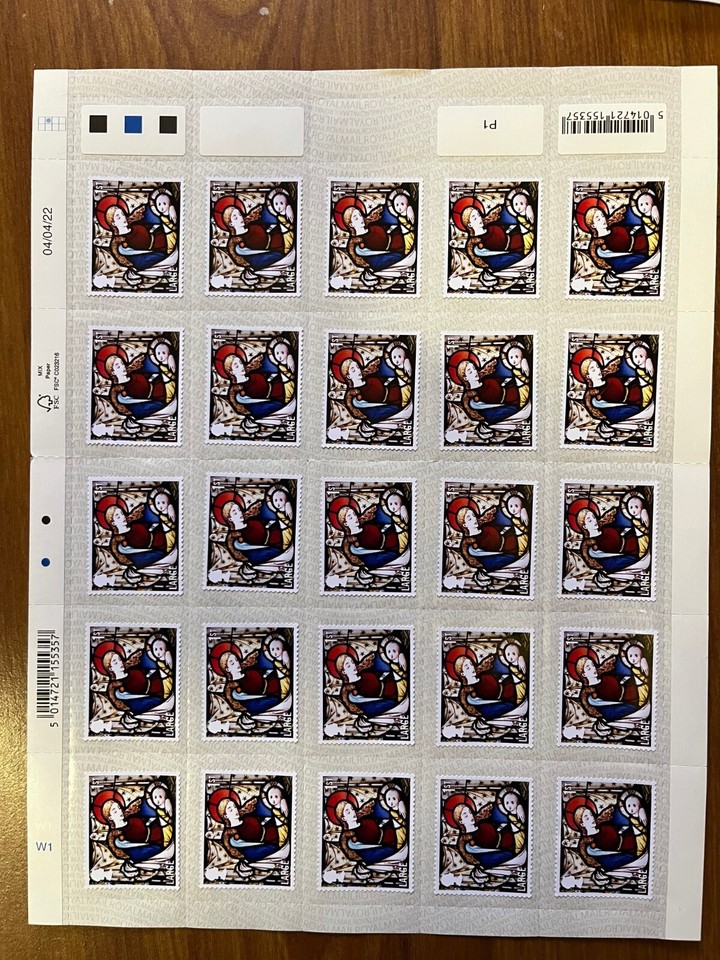 25 x Royal Mail 1st Class Large Letter Postage Stamps £1.42 each x 25 ...