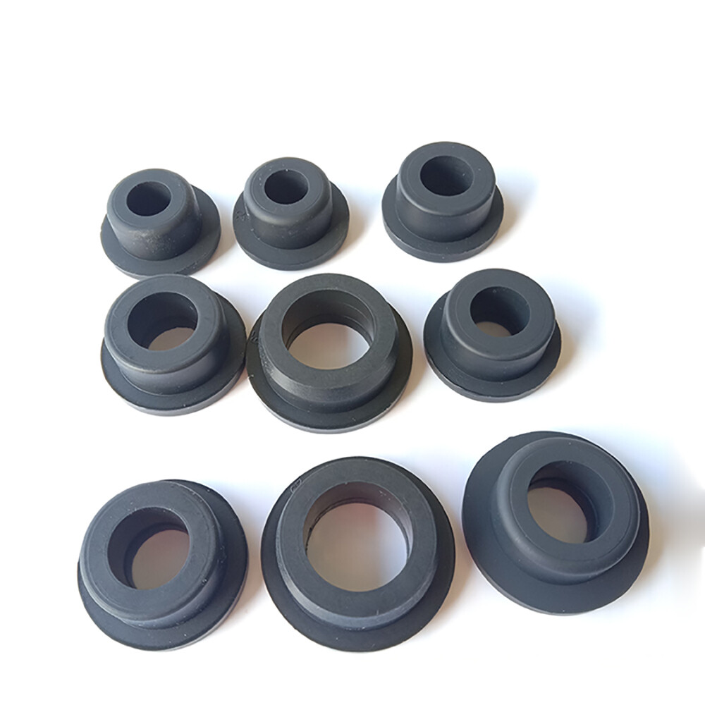 Black Grommet Snap On Open Silicone Rubber Hole Plug Bung Wire Cable ...