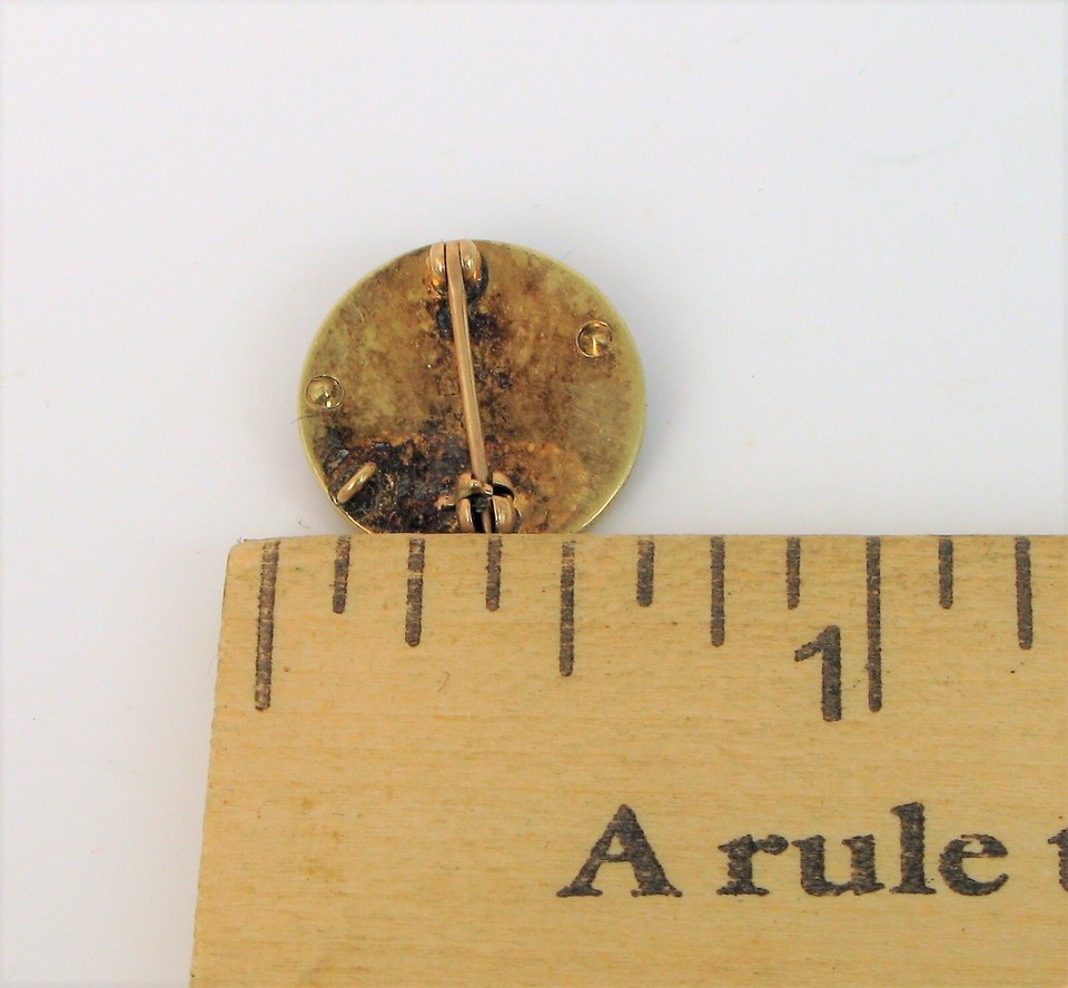 VTG BEAUTIFUL 10K YELLOW GOLD GFWC WOMEN'S CLUB PRESIDENT GAVEL ENAMEL ...