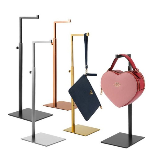 Stainless Steel Purse Display Stand Metal Adjustable Handbag Rack ...