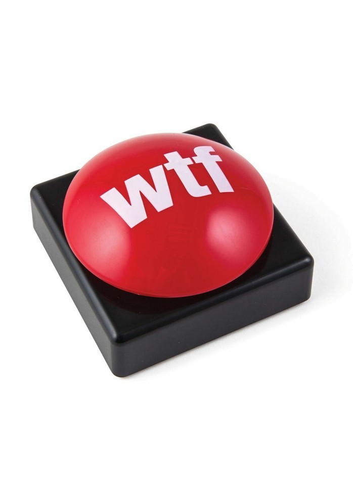WTF What the F*%k Red Slam Button - Joke Gag Gift Funny Prank Novelty ...