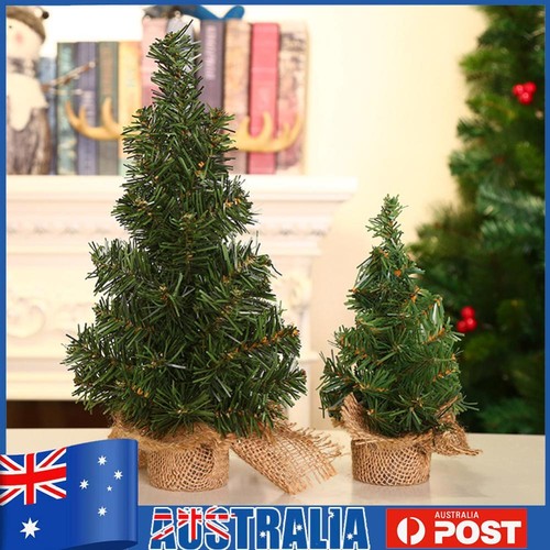 Desktop Xams Trees Ornaments with Burlap Base Bottle Brush Trees Home ...