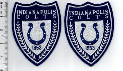 Set of 2 Vintage 1980s Indianapolis Colts Crest Logo 4.75" Sew On Patch ...