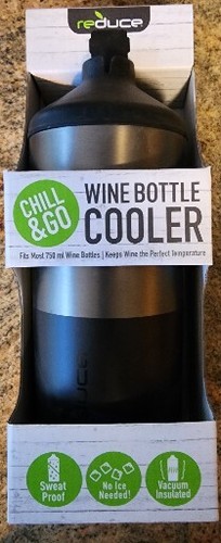 Wine Bottle Cooler Fits Most 750mL Wine Bottles Chill & Go Sweat Proof ...