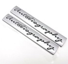 2pcs Autobiography Trunk Letters Badge Sport Emblems metal Badges ...