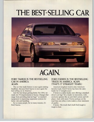1993 Ford Taurus 4 Door Sedan Sunset Background Photo Vintage Car Print ...