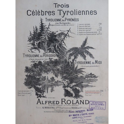 ROLAND Alfred Tyrolienne du Midi Chant Piano ca1905 | eBay