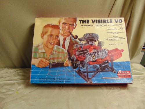 Vintage 1960s Renwal Model The Visible V8 Engine Model Assembly Kit 802 ...