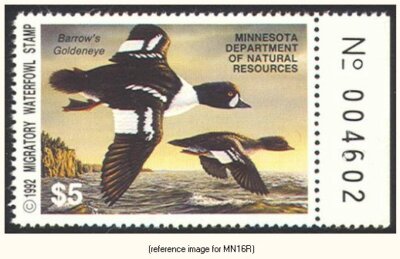 D2K Minnesota Duck Stamp 1992 $5.00 w/rt # tab | eBay