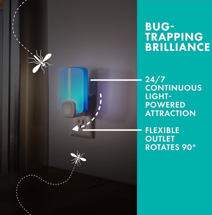 STEM Indoor Fruit Fly Light Trap, 2 Pack Plug-ins and 4 Cartridge ...
