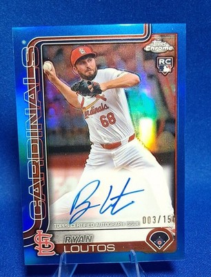2025 Topps Chrome Ryan Loutos #RA-RLO Blue Refractor 3/150 On Card Auto ...