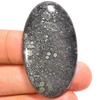 Natural Marcasite Agate Oval Shape Cabochon Gemstone 50 Ct. 42X24X6 mm ...