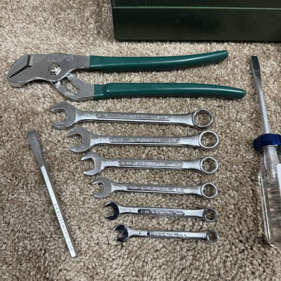 Vintage S-K Wayne Tool Box w/ Full Tool Set NEW condition Made In USA 🇺🇸 | eBay