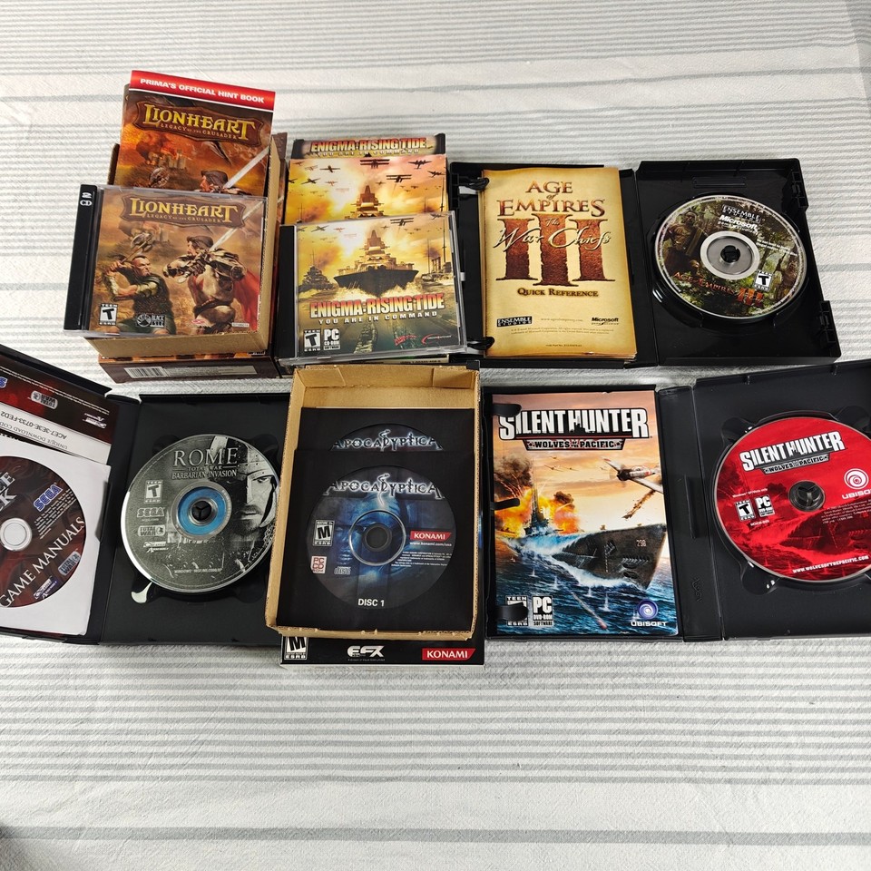 Vintage PC Game Lot 27 Classic Big Box & Jewel Case Strategy Adventure ...