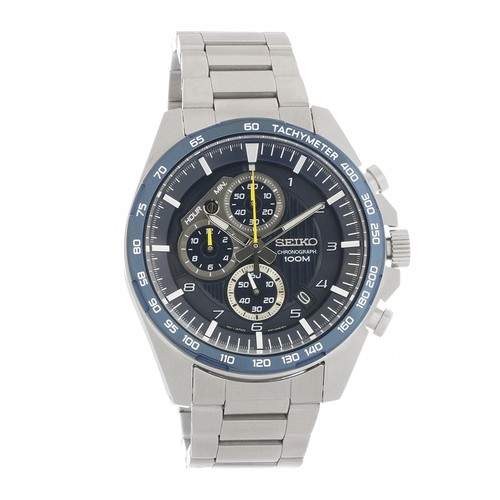 Seiko Motorsportz Men's Stainless Steel Chronograph Quartz Watch SSB321 ...