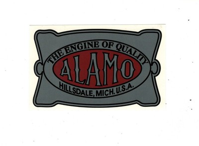 Alamo Gas Engine Motor Hit & Miss Decal Hillsdale Michigan | eBay