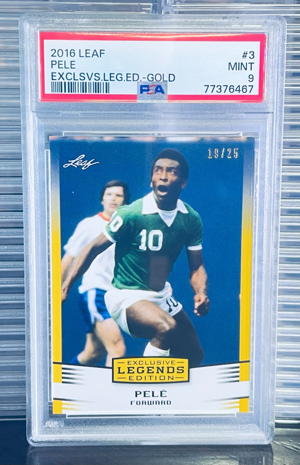 Pele 2016 Leaf Exclusive Legends Gold Edition /25 Soccer Card PSA 9 ...
