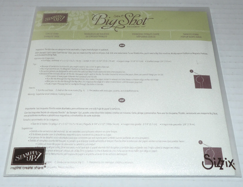 Stampin Up Sizzix Big Shot Thinlits Dies 10pc Circle Card 133480 | eBay