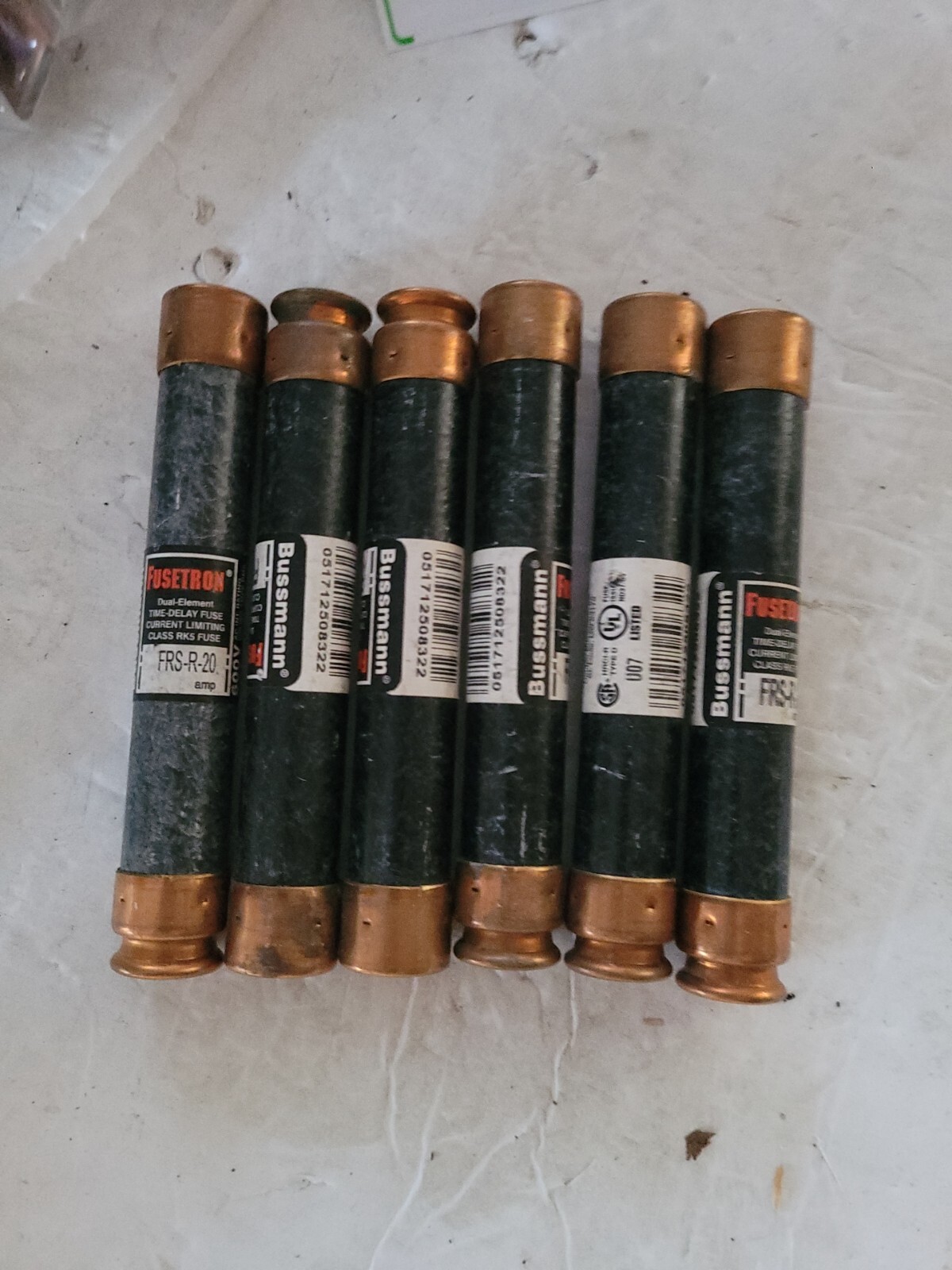 Lot Of 6 Bussmann 600V Electrical Fuse - ‎FRS-R-20 Fuses | eBay