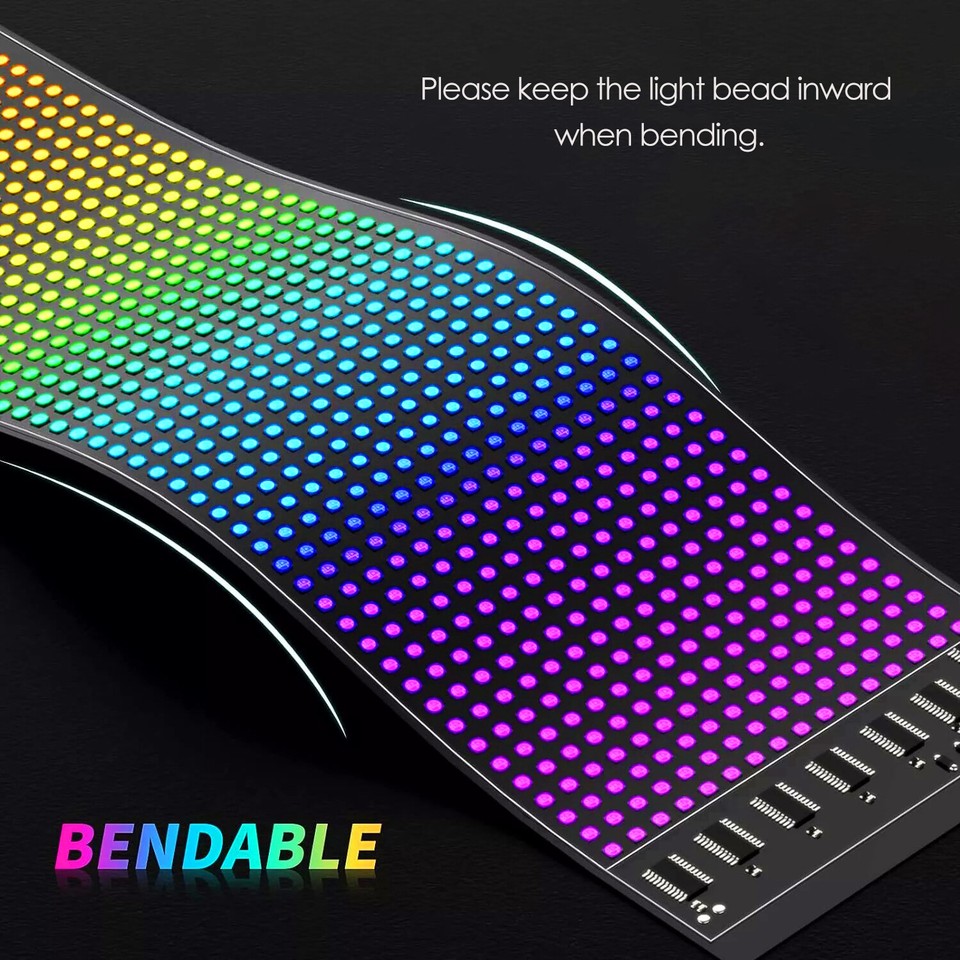 Programmable Car/ Home Window Display LED Light Screen Signal Voice/APP ...