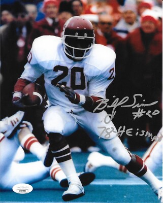 Billy Sims signed Oklahoma Sooners 8x10 photo W/ Heisman Inscription #4 ...