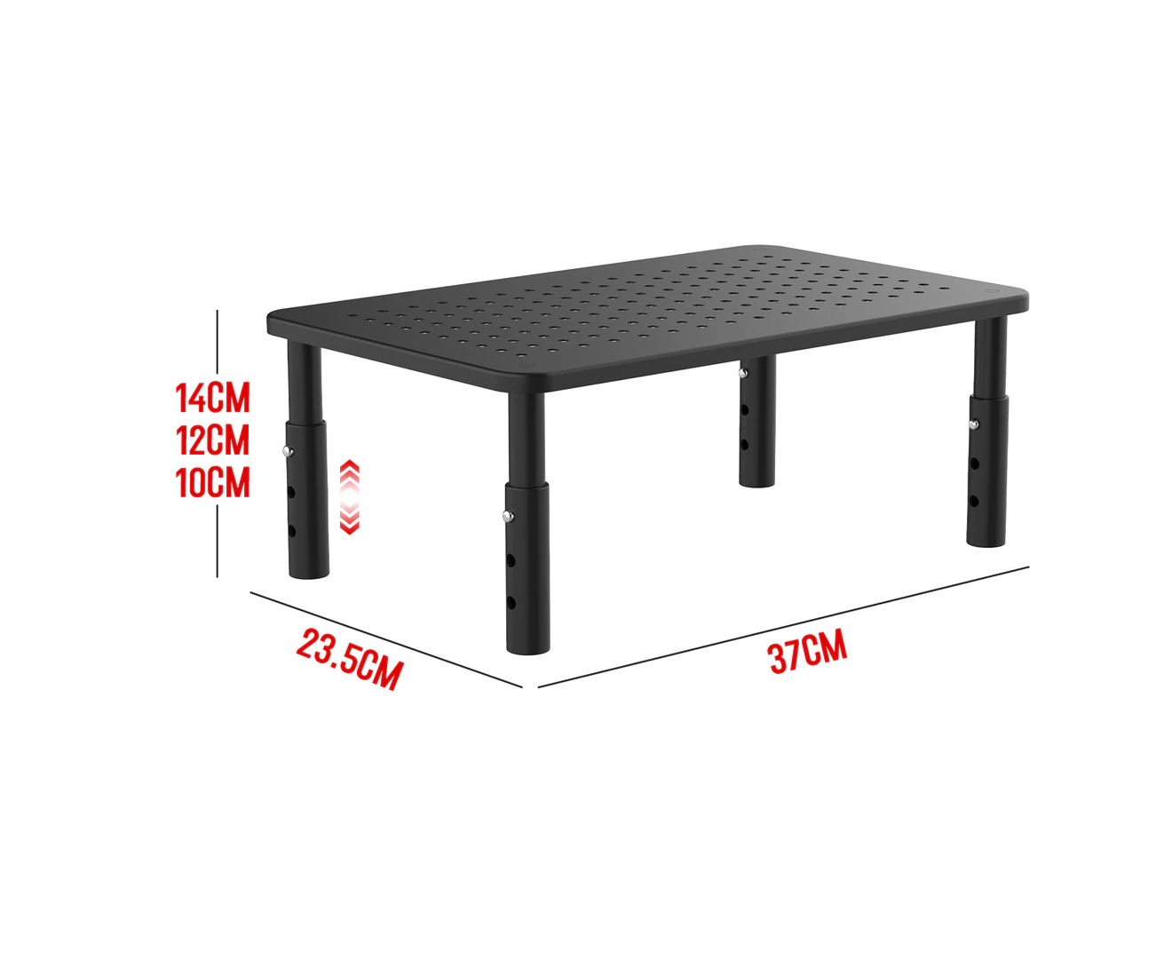 3 Height Adjustable Monitor Riser Laptop Computer Stand Desktop Shelf ...