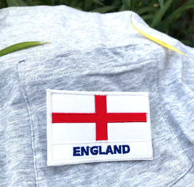 St. George's Cross Applique Patch England Sew-On Flag Patches 2 x 3 ...