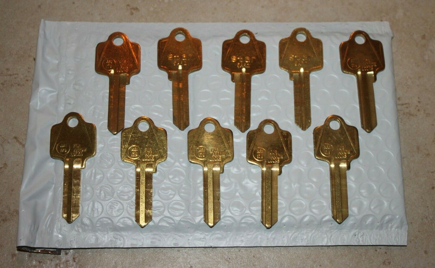 10 KEY BLANKS STAR 5AR2 / AR1 / 1179 MADE IN U.S.A. keys only! box not ...