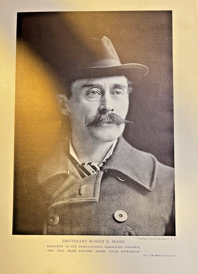 1904 Vintage Magazine Illustration Lieutenant Robert E. Peary Arctic ...