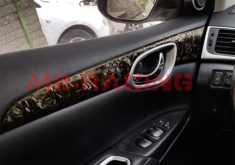 24K Chopped Forged Carbon Fiber Titanium Black Vinyl Wrap Sticker Decal ...