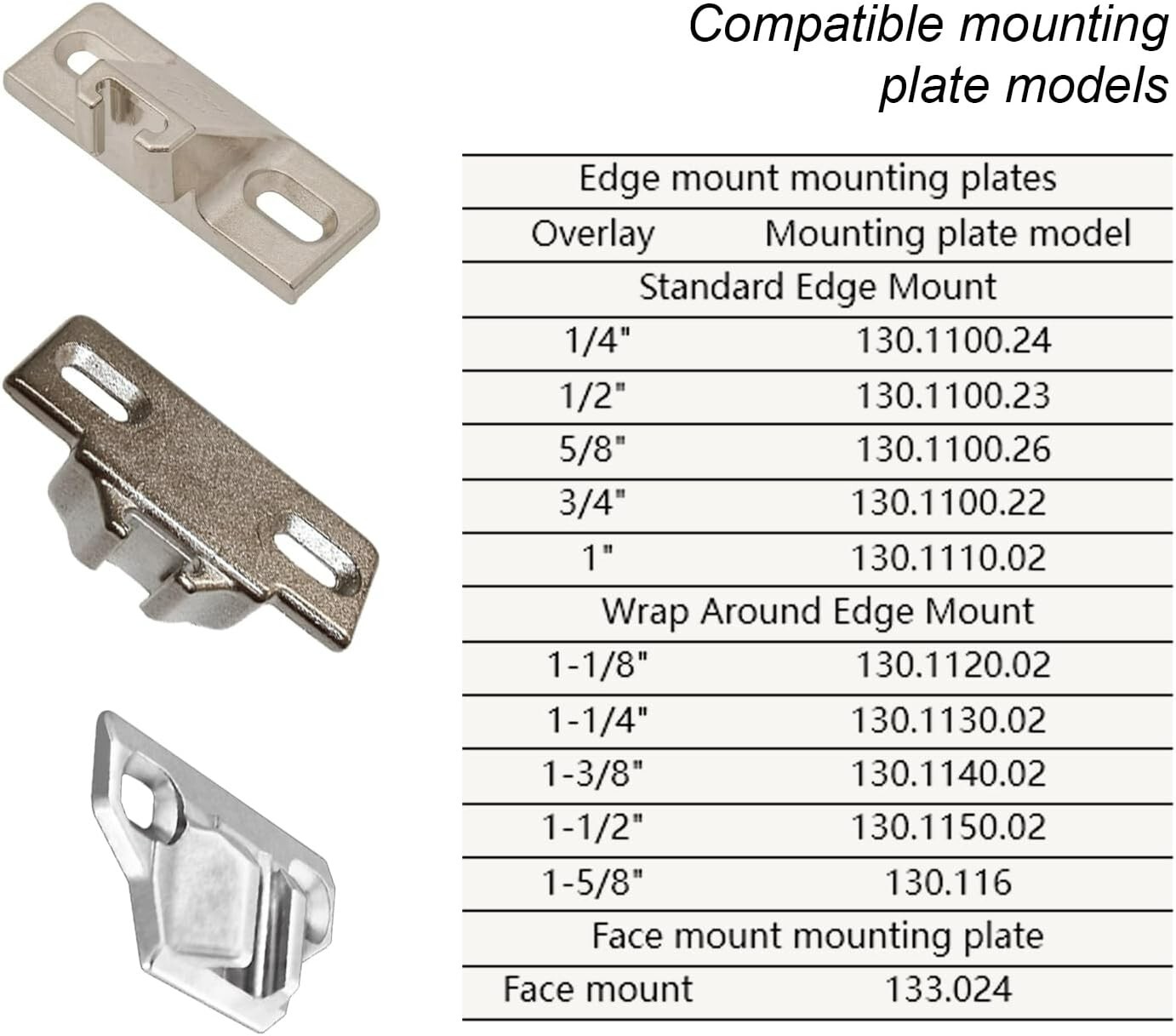 Blum 110 Degrees Screw on Self Closing Compact 33 Hinge Pack of 8 ...