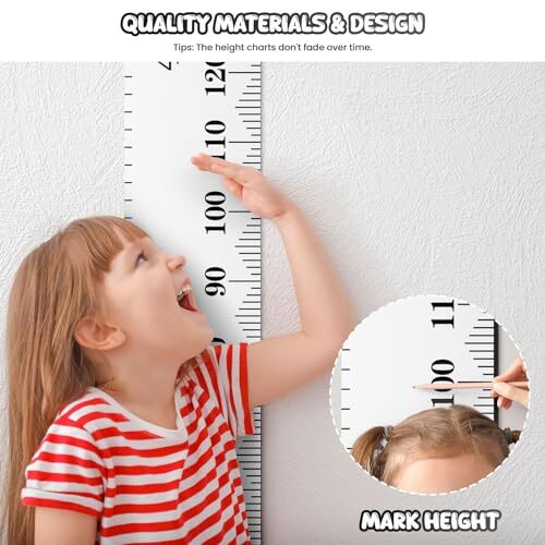 Kids Growth Chart Wall Hanging Baby Height Growth Chart Height Chart ...
