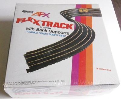 1979 Aurora AFX Flex Track With Bank Supports Sealed New Old Stock | eBay