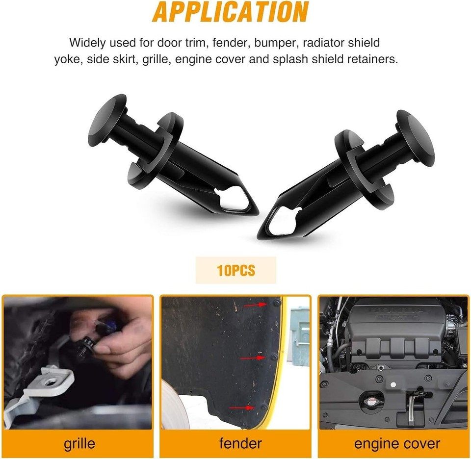 For Mercedes-Benz M6 Bolts & U-nut Clips Engine Under Cover Splash ...