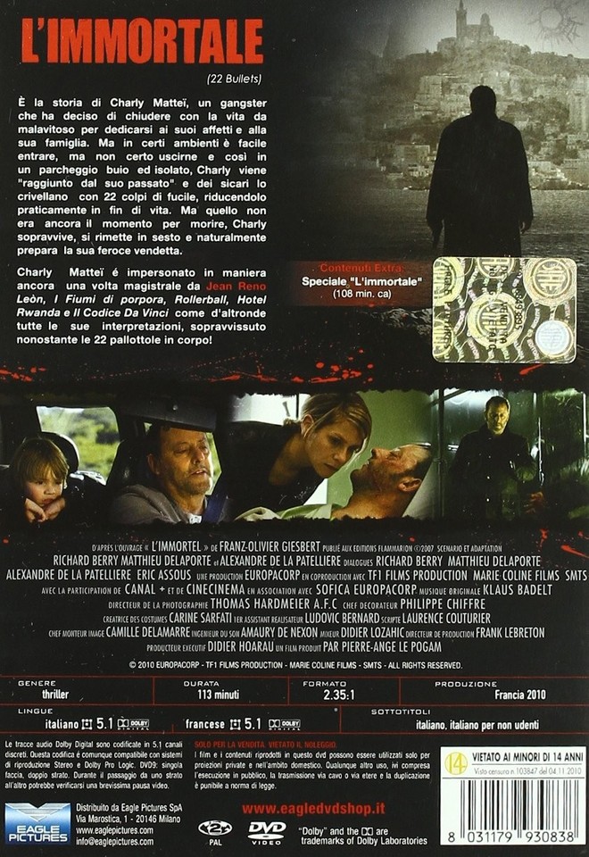 L'Immortale - 22 Bullets (DVD) jean reno marina fois (US IMPORT) | eBay ...