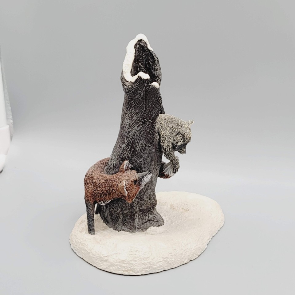 1984 HTF AUS-BEN Cast Bronze RACCOON FOX FIGURINE CHARLES EARNHARDT 6 ...