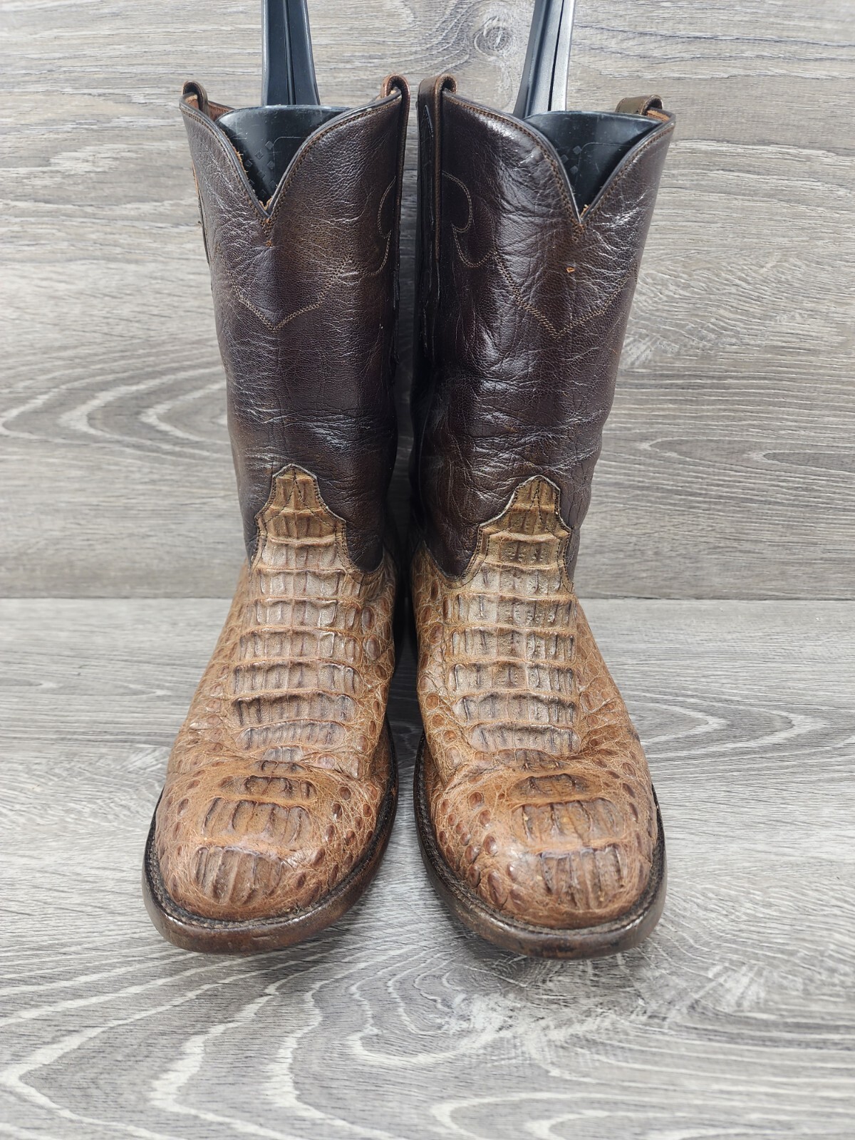 Black Jack Handmade USA 9D Gator Alligator Leather Round Toe Ropers ...