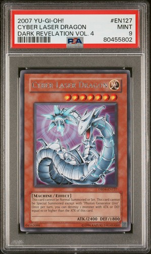 2007 YUGIOH DR04-EN126 CYBER BARRIER DRAGON RARE PSA 9 MINT #80455802 ...