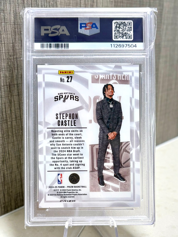 2024-25 Panini Prizm NBA Stephon Castle RC Sublime Prizm SSP #27 PSA 10 ...
