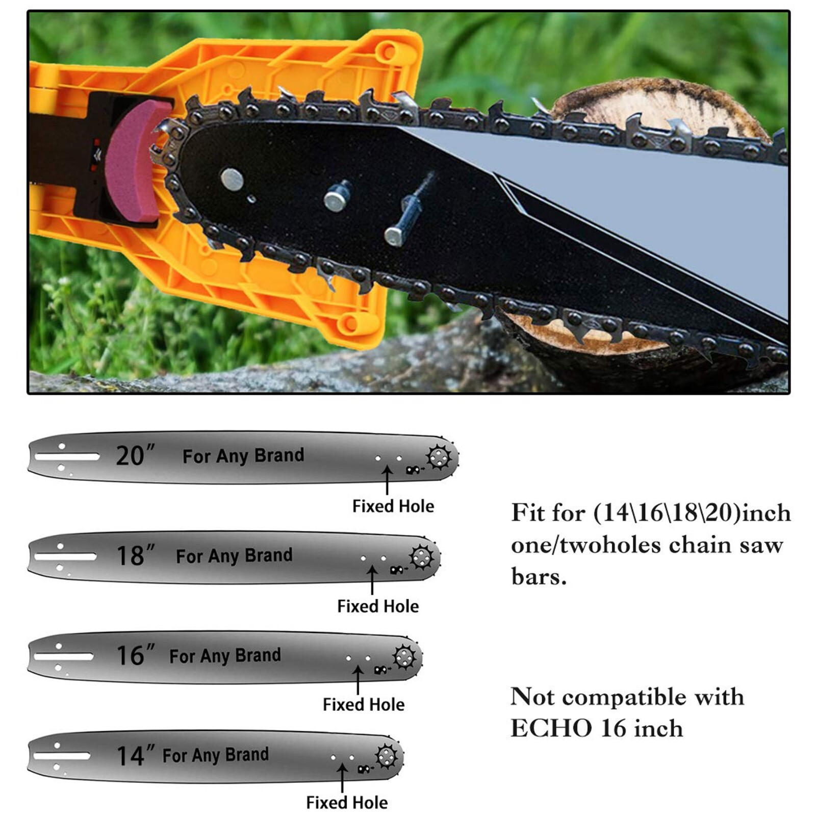 Chainsaw Teeth Sharpener 14-20in Chain Saw Blade Bar Fast Sharpening ...