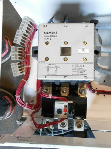 SIEMENS model 95 fused size 4 mcc bucket motor control center used no ...