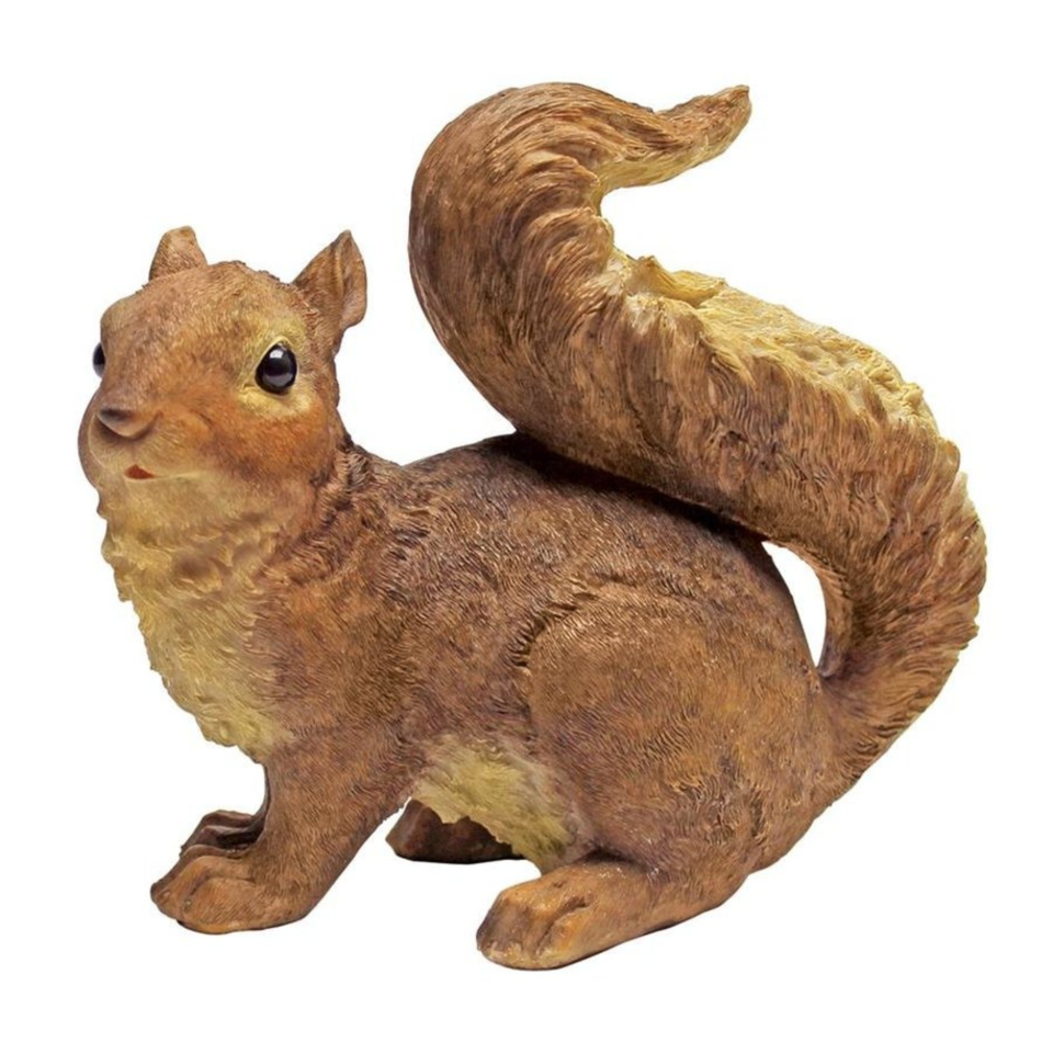 Curious Squirrel Garden Statue Figurine Sculpture Tabletop Yard Lawn ...