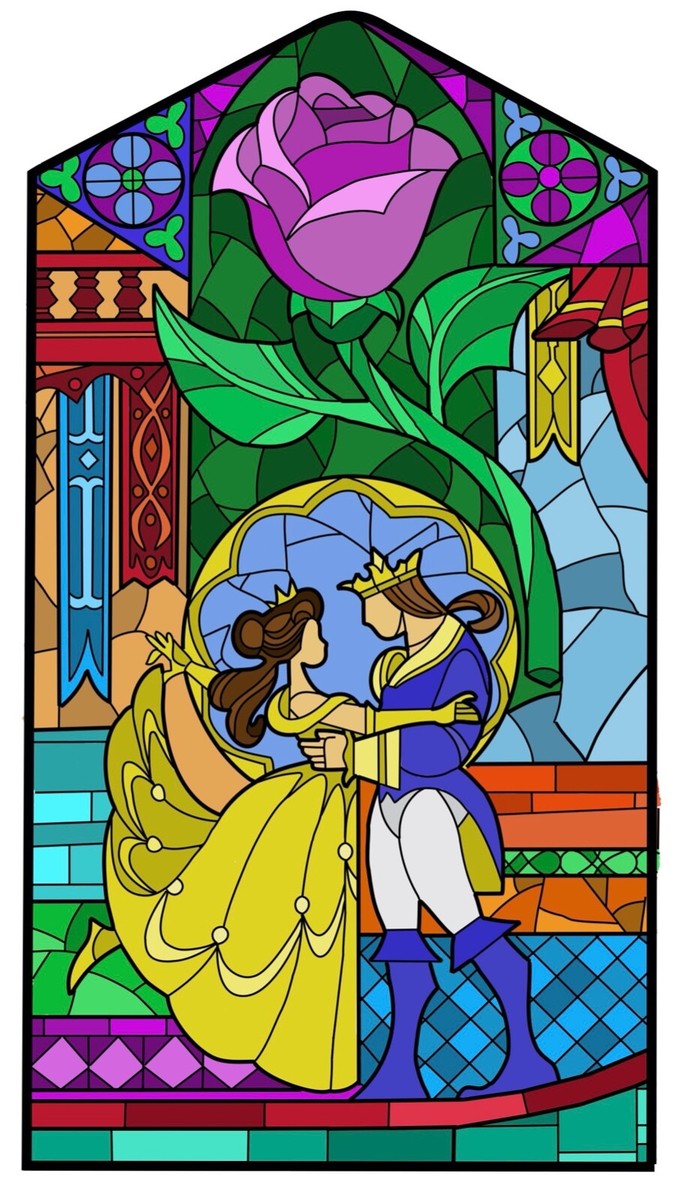 Beauty And The Beast Stained Glass Beauty And The Beast Stained Glass