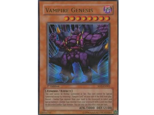 Yu-Gi-Oh Vampire Genesis - SD2-EN001 - Ultra Rare 1st Edition | eBay