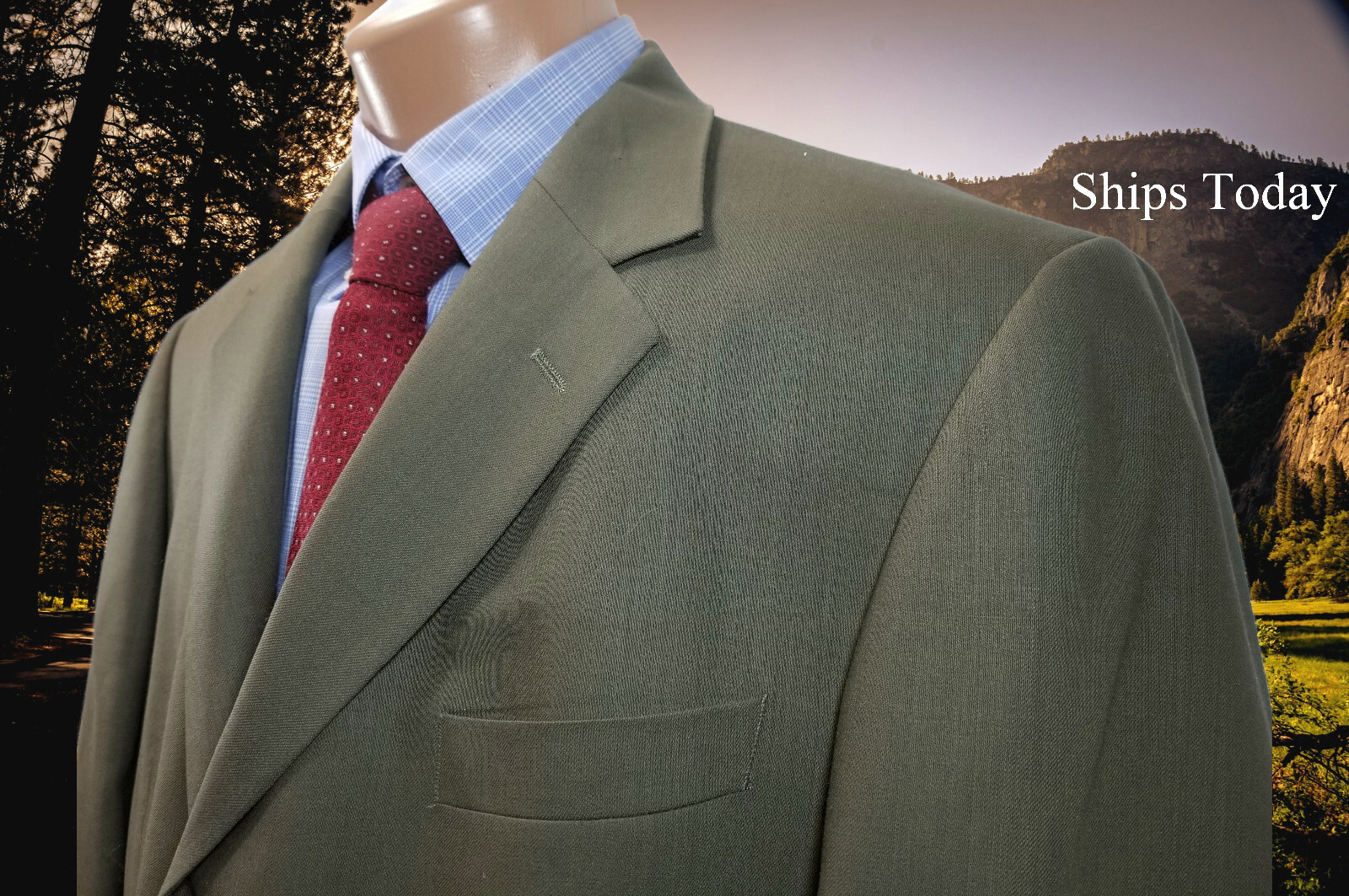 Andrew Fezza Men's 43S Solid Green Blazer Sport Coat 10130 | eBay