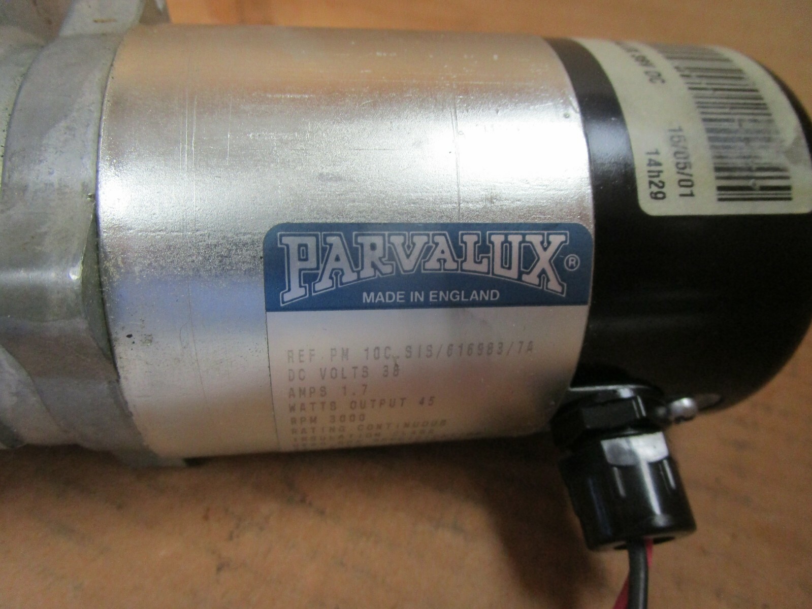 Parvalux Gearbox Motor PM 10C.SIS/616983/7A 38 VDC 45W 3000 RPM 61 Ratio New | eBay