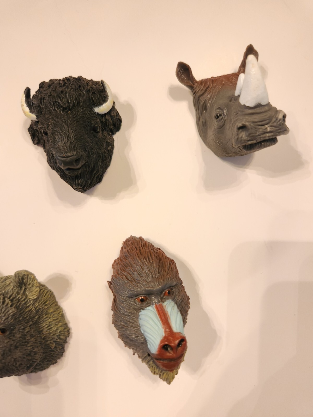 Lot Of 5 Finger Puppets Vintage Rubber Hog Monkey Camel Rhino Buffalo ...