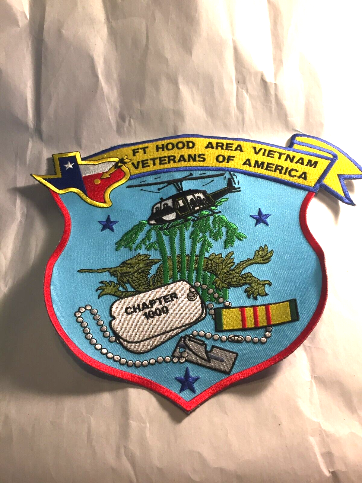 Ft Hood area Vietnam Veterans of America large color patch (10-3/4" x 9 ...