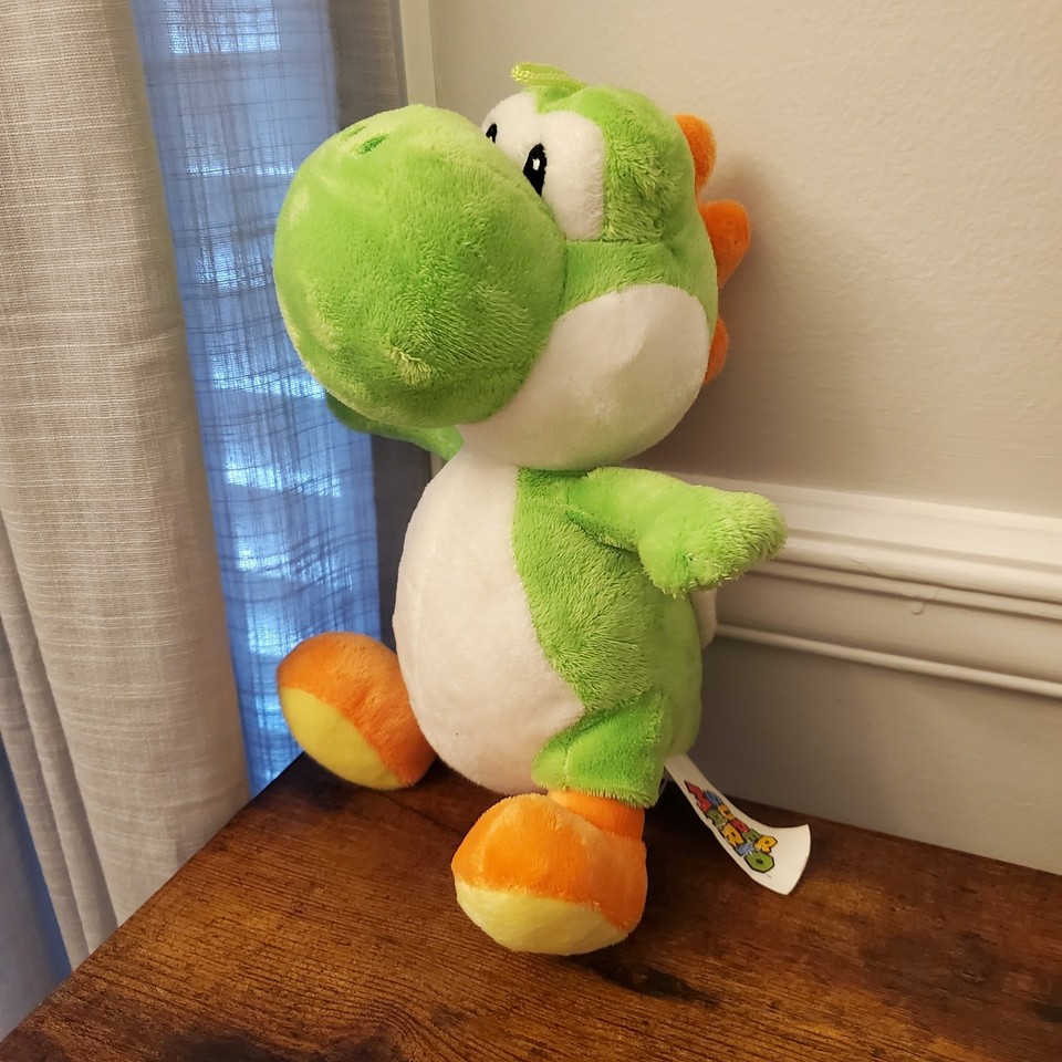 Nintendo Super Mario 9” YOSHI stuffed plush 2019 by Good Stuff NEON ...